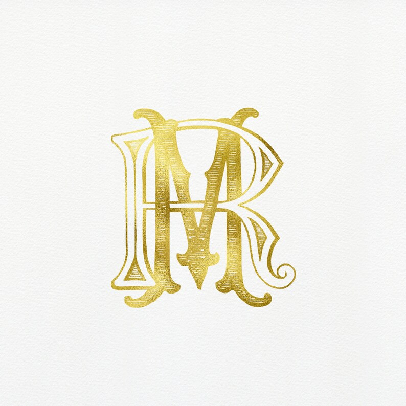 Vintage MR Monogram: Classic Wedding Duogram (digital Download) - Etsy