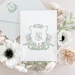 Sage Green Watercolor Wedding Crest Monogram Logo (digital Download ...