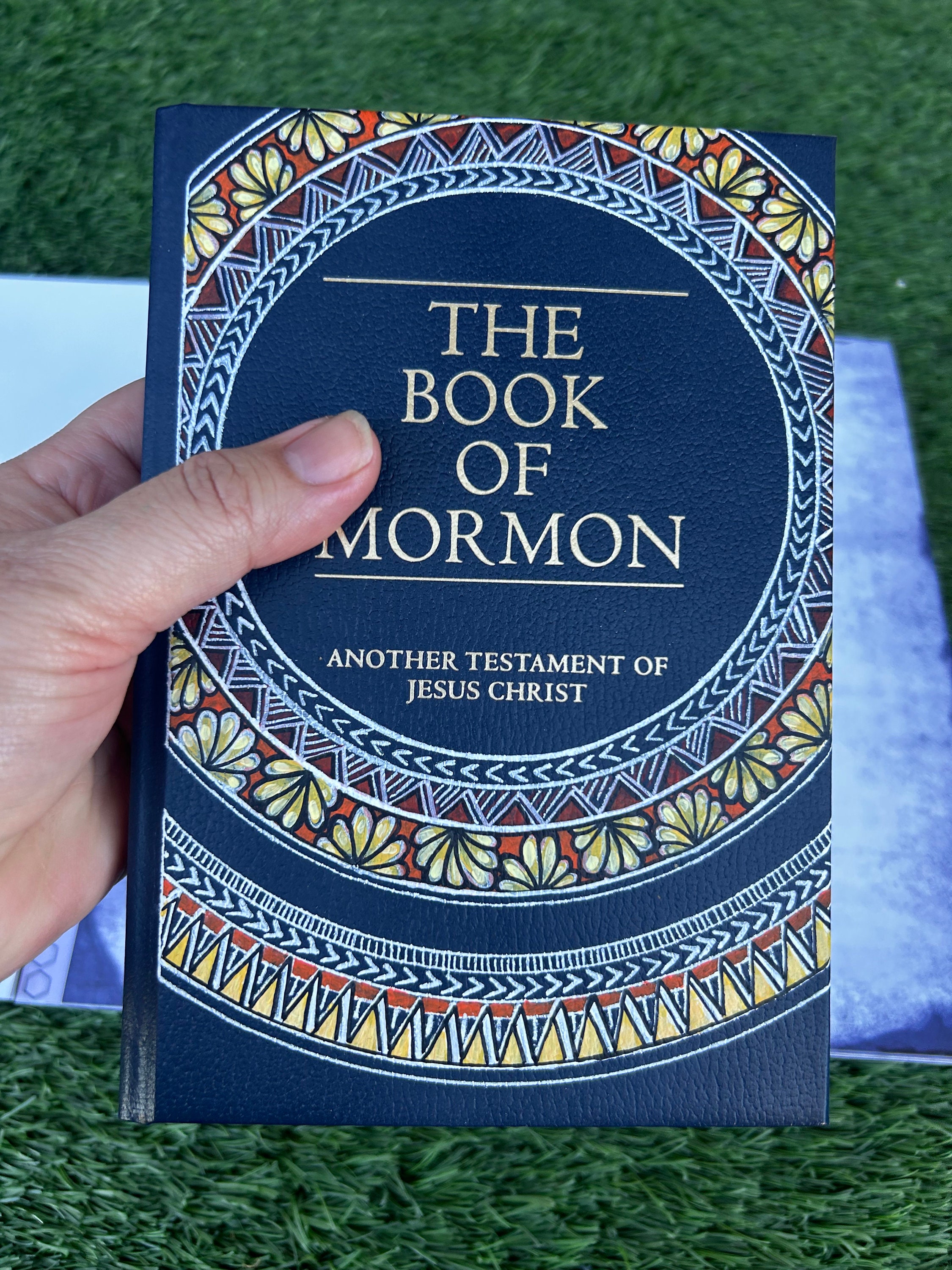 Handpainted Book of Mormon With Polynesian Design Patterns, Tongan ...