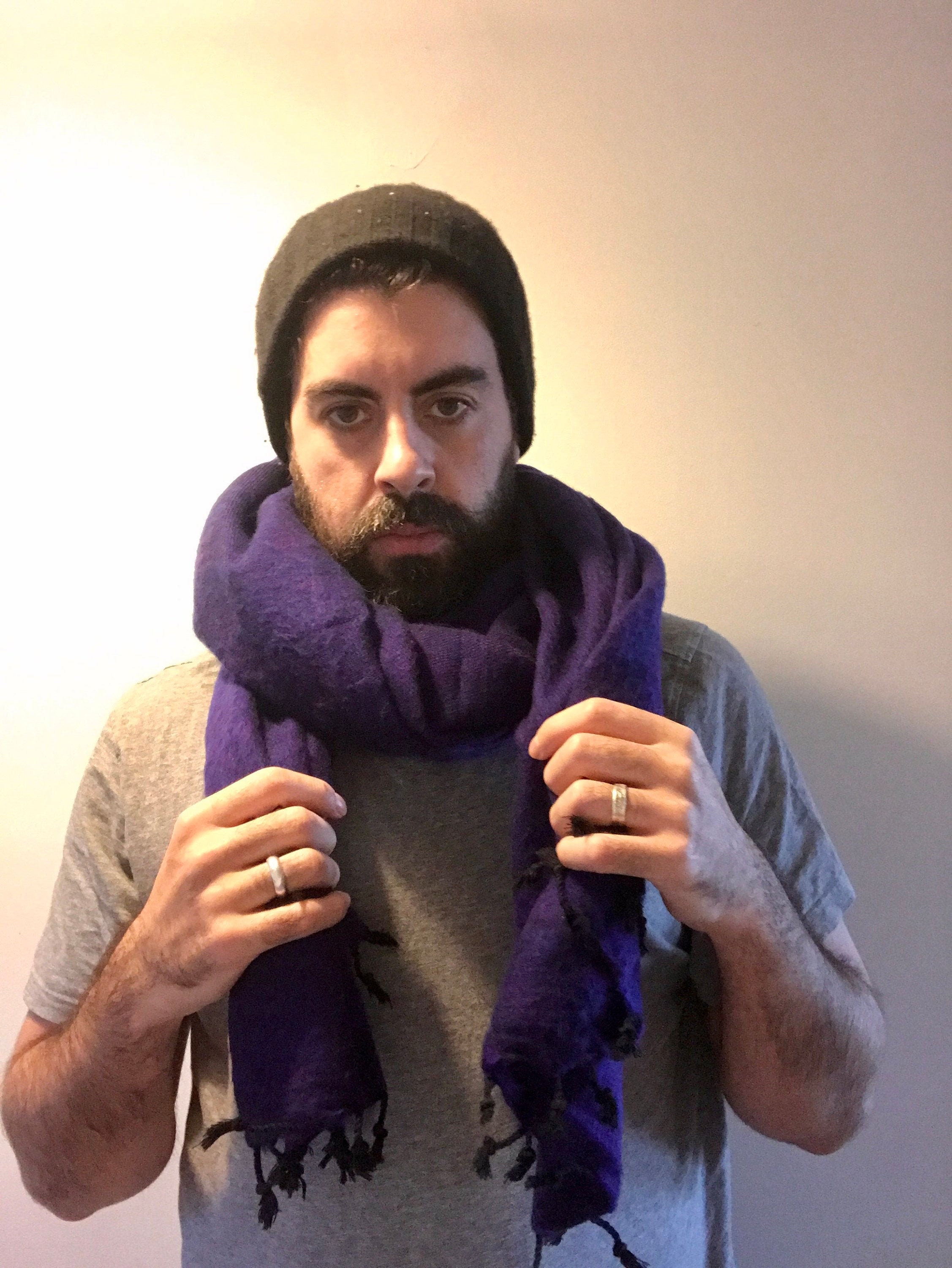 Purple Himalayan Yak Wool Shawl / XL Limited Stock Winter and Christmas ...