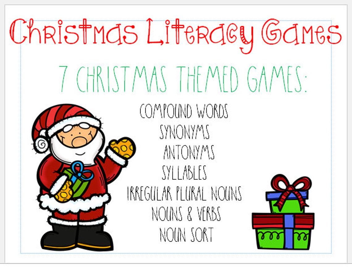 Christmas Literacy Games - Etsy