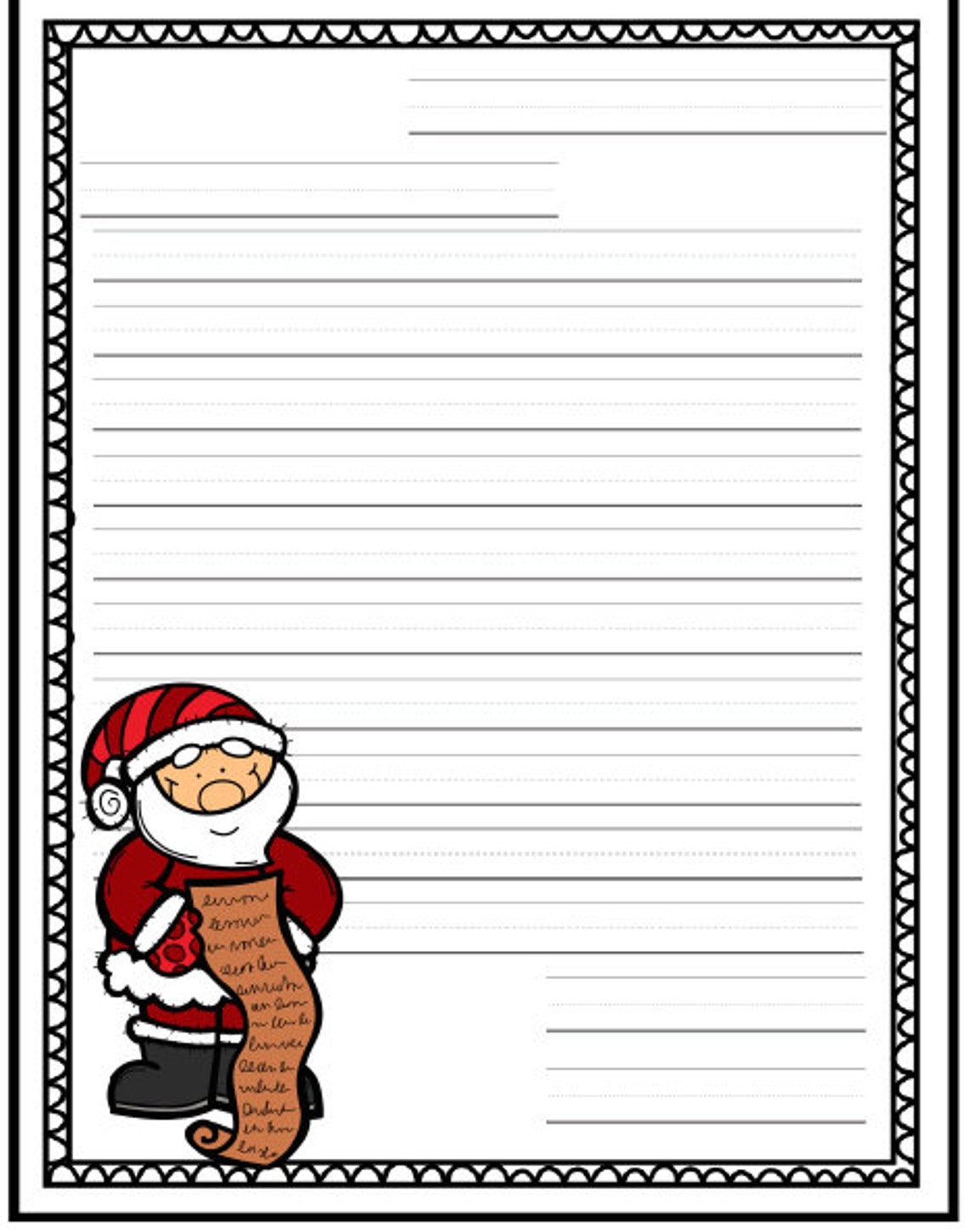 Christmas Themed Letter Writing Paper - Etsy