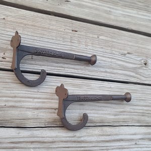 2 Cast Iron Extra Large Industrial Horse Harness Hooks - Etsy