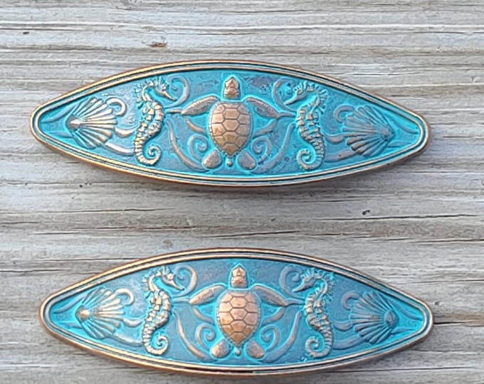 2 Sea Turtle Drawer Cabinet Pull Nautical Themed Handle - Etsy