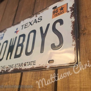 Tin Sign Man Cave Dallas Cowboy Wall Decor - Etsy