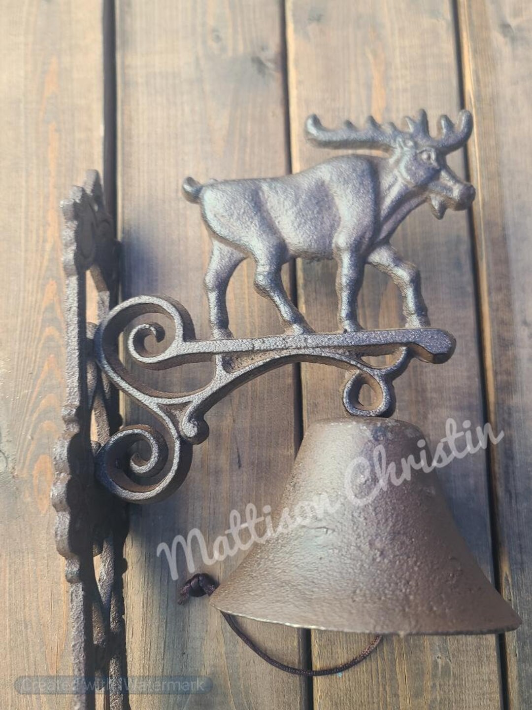 Moose Cast Iron Dinner Door Bell Cabin Lodge Decor - Etsy