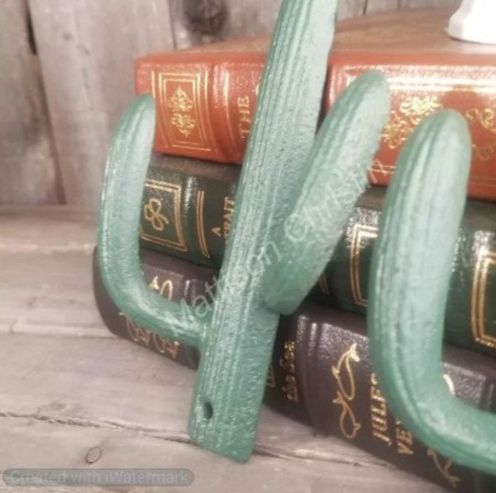 2 Green Cast Iron Cactus Hook Key Towel Hat Key Rack - Etsy