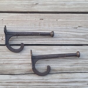2 Cast Iron Extra Large Industrial Horse Harness Hooks - Etsy