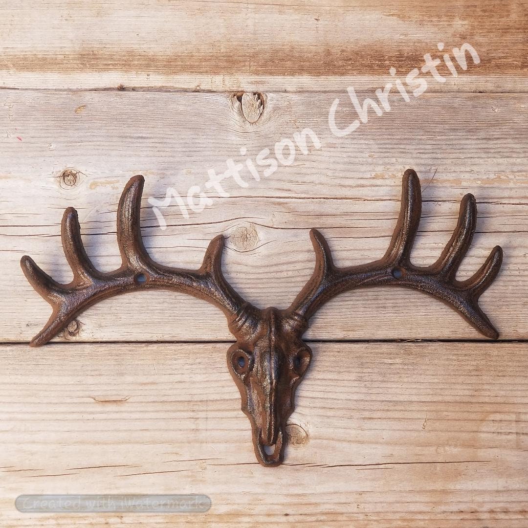 Elk Antler Cast Iron Key Rack Hook - Etsy