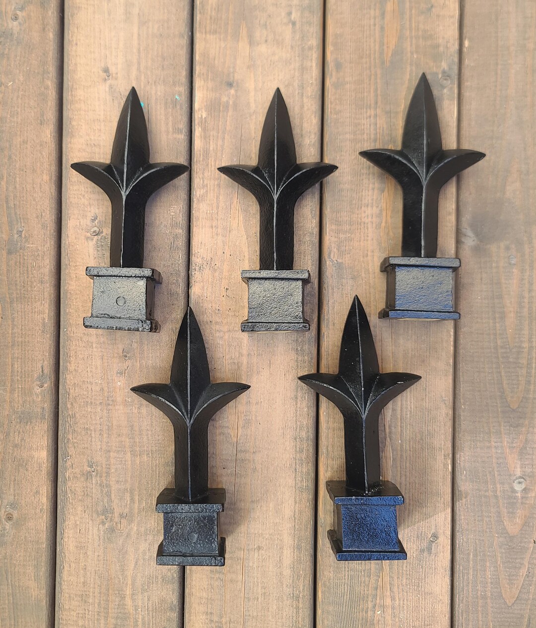Set of 5 Black Finials Shelf Home Decor - Etsy
