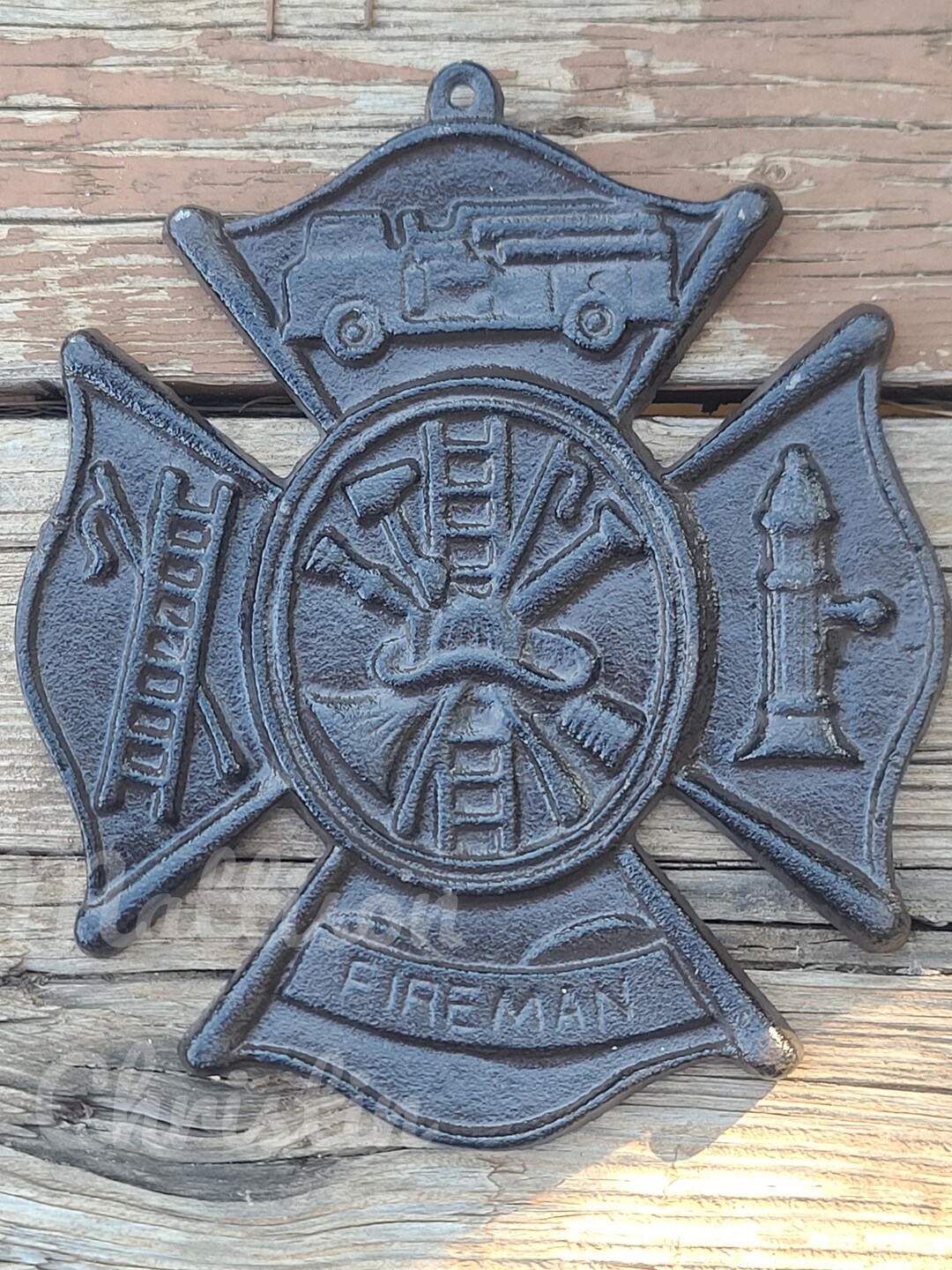 Fireman Cast Iron Wall Plaque Sign Gifts for Him - Etsy