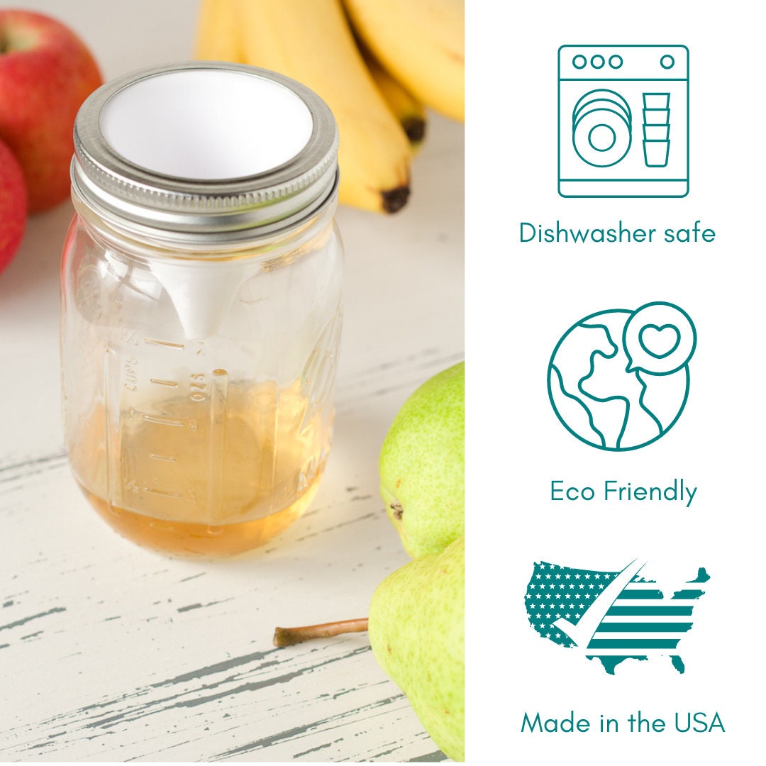 Fruit Fly Funnel For Regular Mouth Mason Jars 3 Pack | Etsy