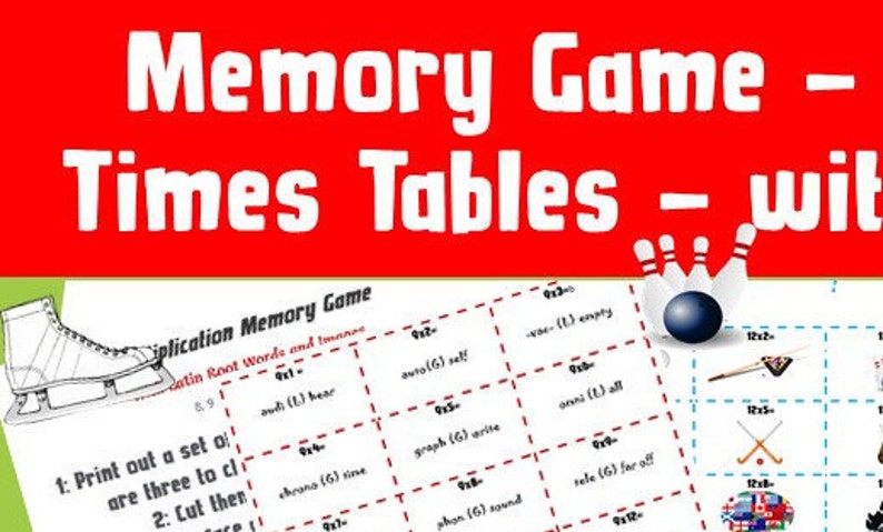 Snap Math Game Multiplication Matching Game Printable/ Memory - Etsy