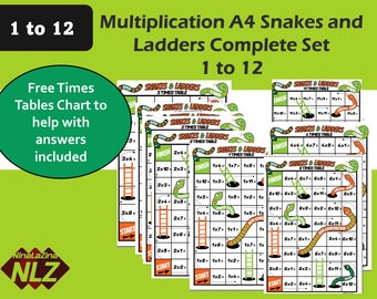 Printable Snakes and Ladders - Etsy
