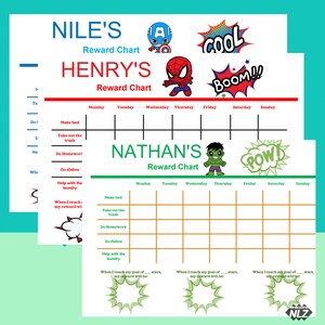 Marvels Reward Chart - Etsy Canada