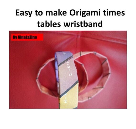 Multiplication Wristbands 3 7 And 8 Times Tables Origami Etsy UK