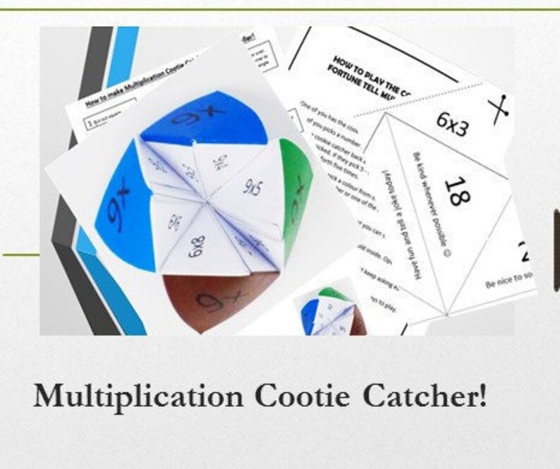 Multiplication Cootie Catcher Game | Printable Times Tables Activity ...