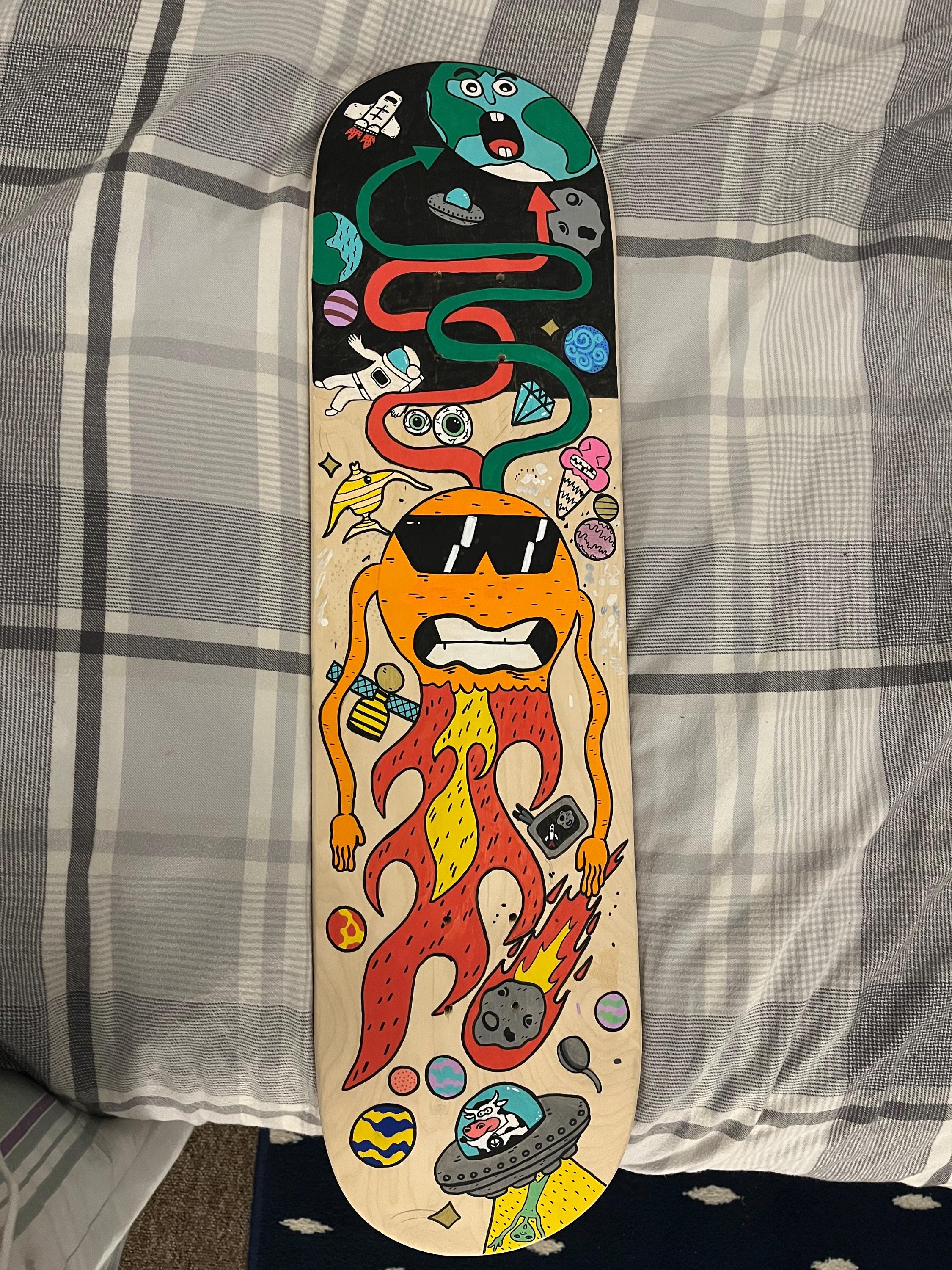 Skateboard Deck Hand Painted - Etsy