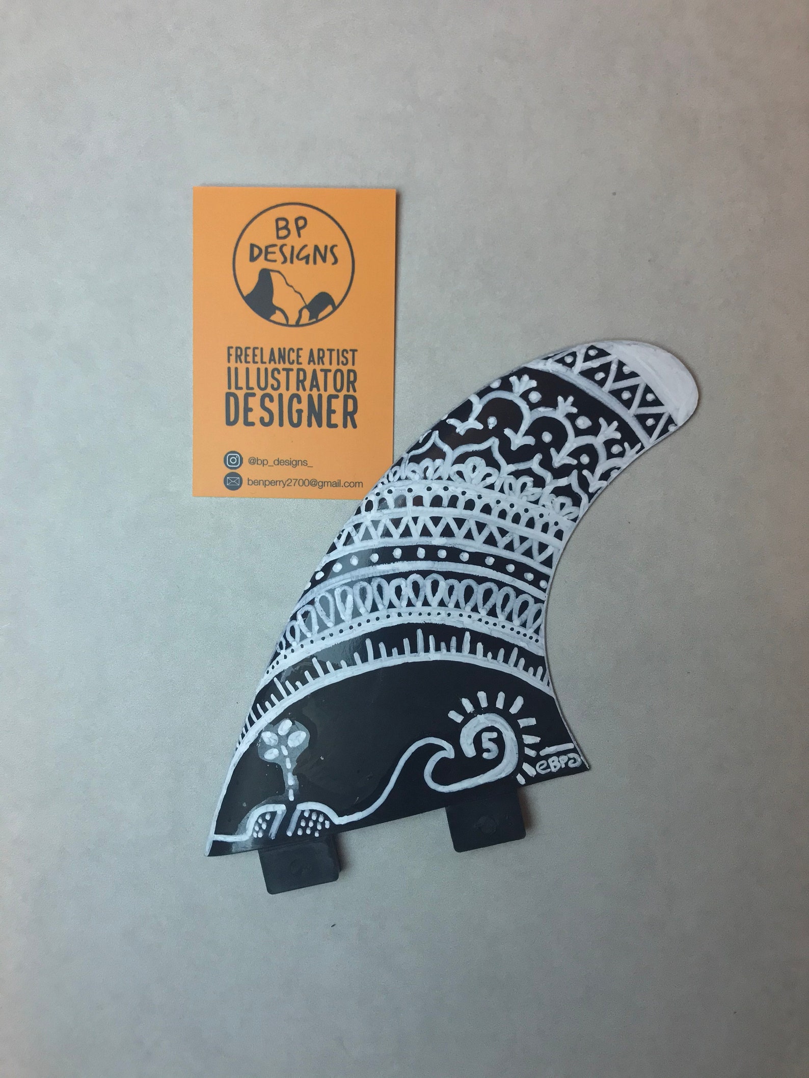 Hand Painted Surfboard Fins - Etsy