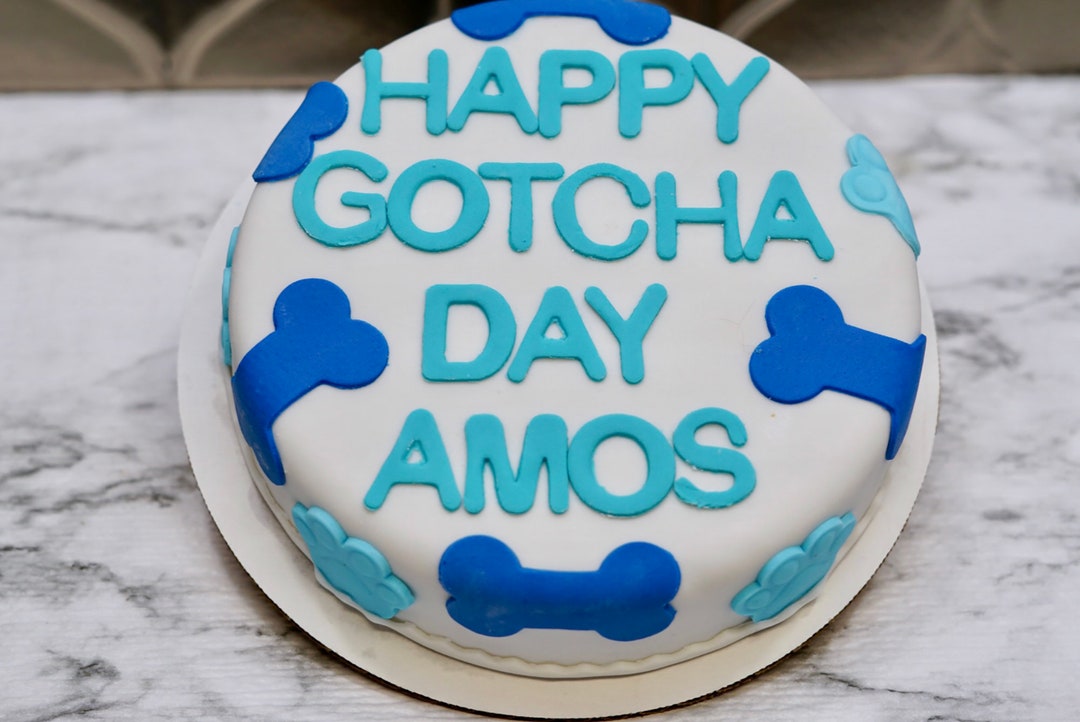 Dog Treat Birthday Cake 6” Inch Personalized Gotcha Day Cake Pet Lover ...