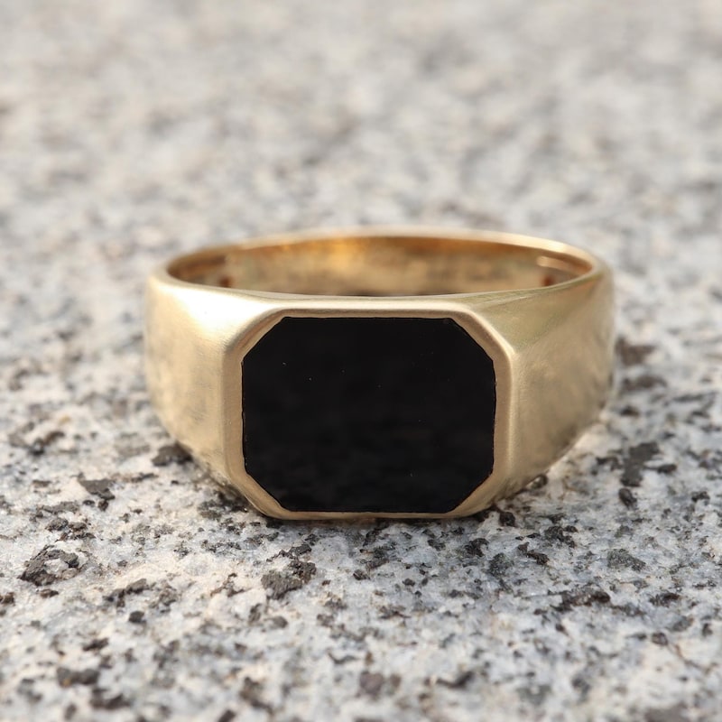 Onyx Signet Ring - Etsy