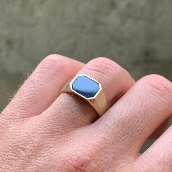 Onyx Signet Ring - Etsy