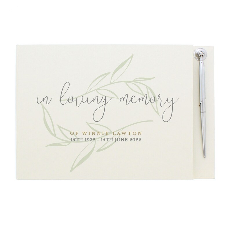 Personalised in Loving Memory Book of Condolence Book of - Etsy UK