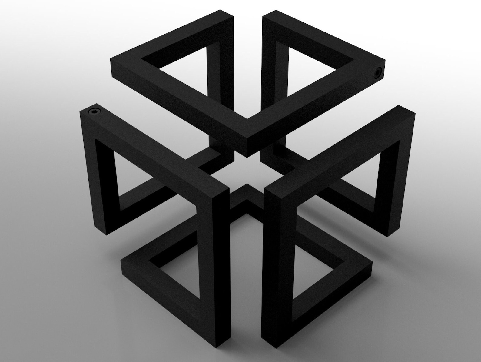 Infinity Cube Impossible Cube Modern Art Ornament Executive - Etsy