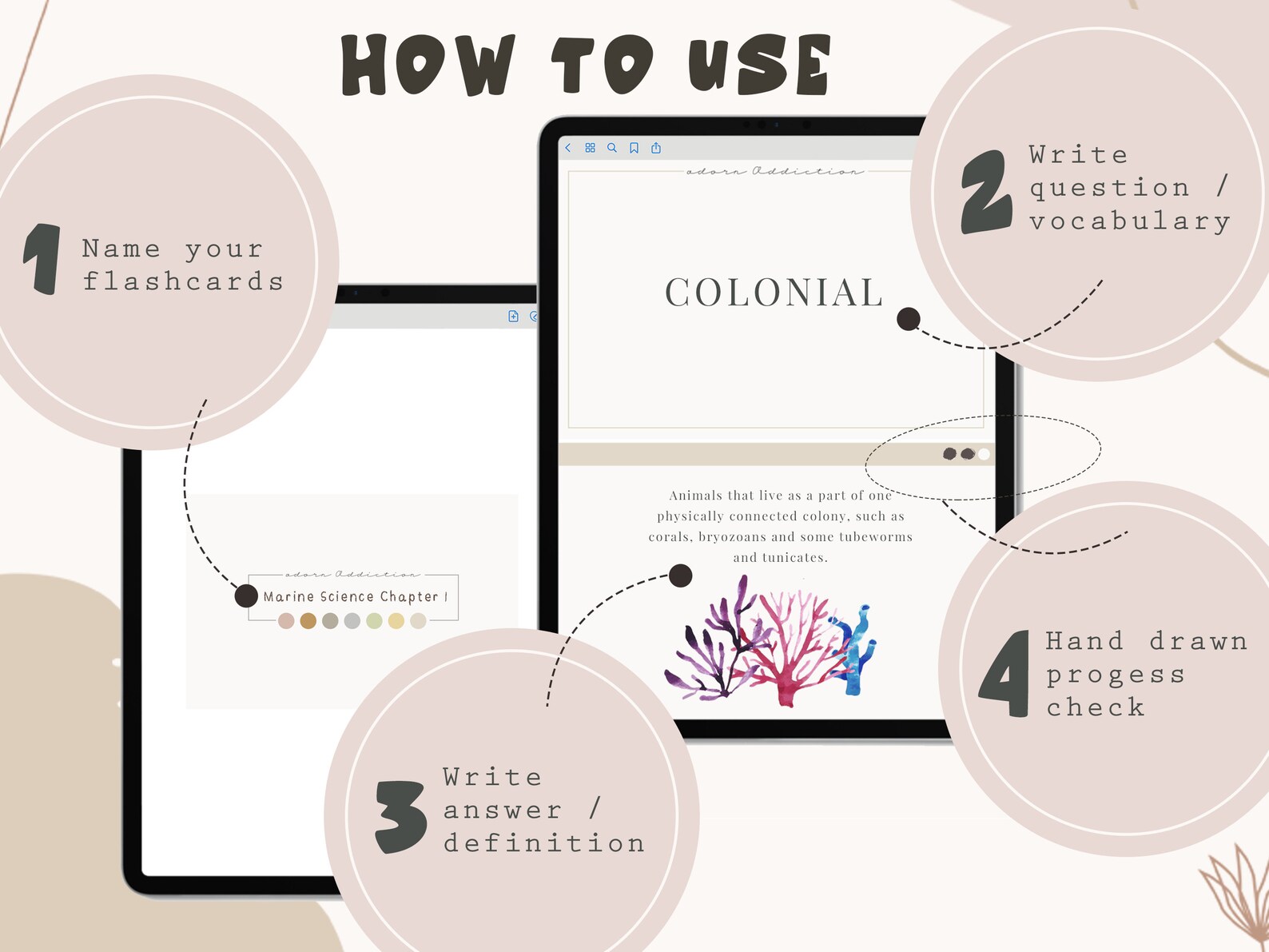 Neutral Minimalistic Goodnotes Flashcards Goodnotes Template, Digital ...