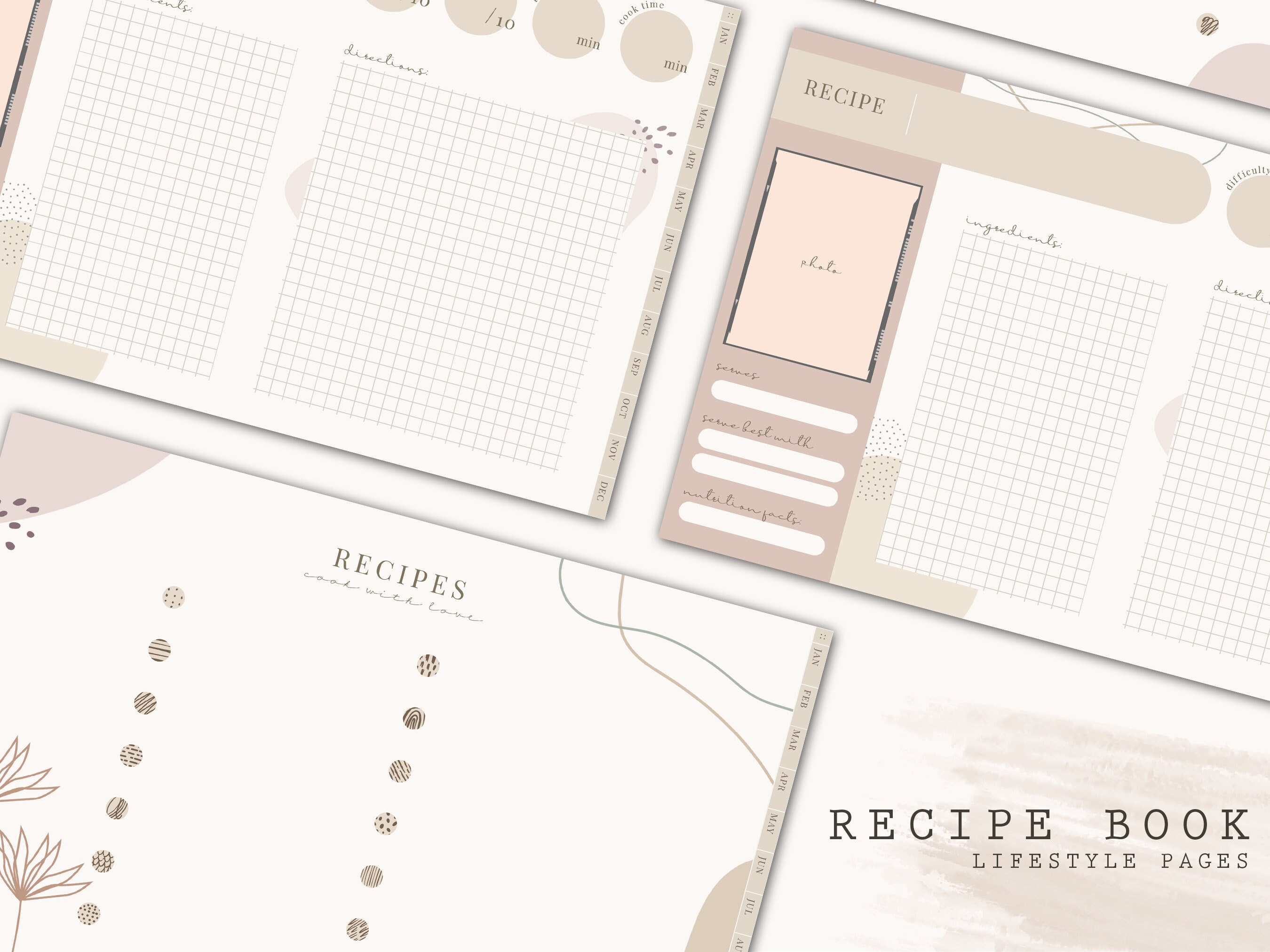 Earth-toned Neutral Boho Digital Planner 2023 Goodnotes - Etsy