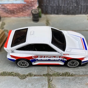 Loose Hot Wheels: 1985 Honda CRX White, Red and Blue Race Livery - Etsy