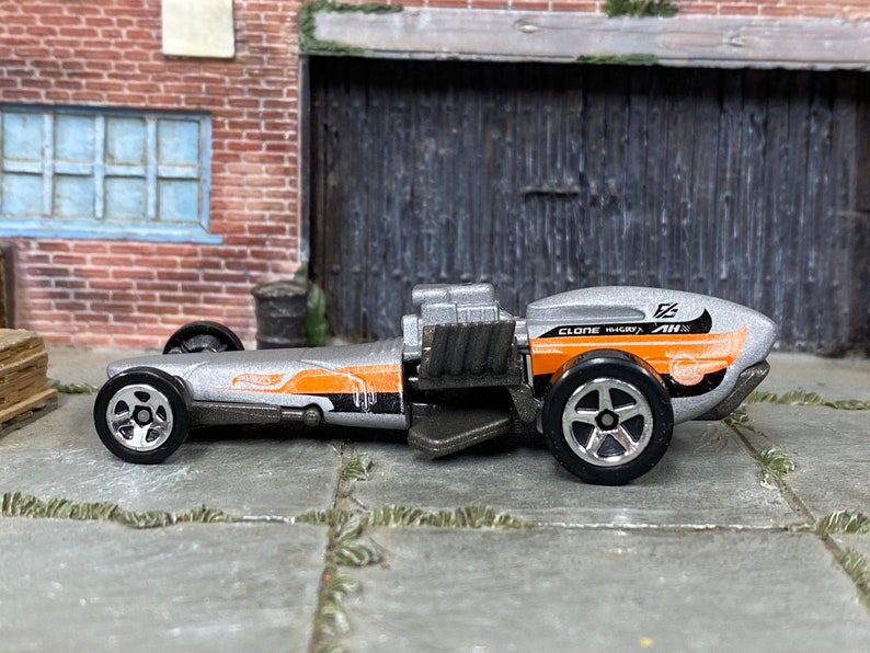Loose Hot Wheels - Rockin Railer Drag Car - Gray, Orange and Black - Etsy