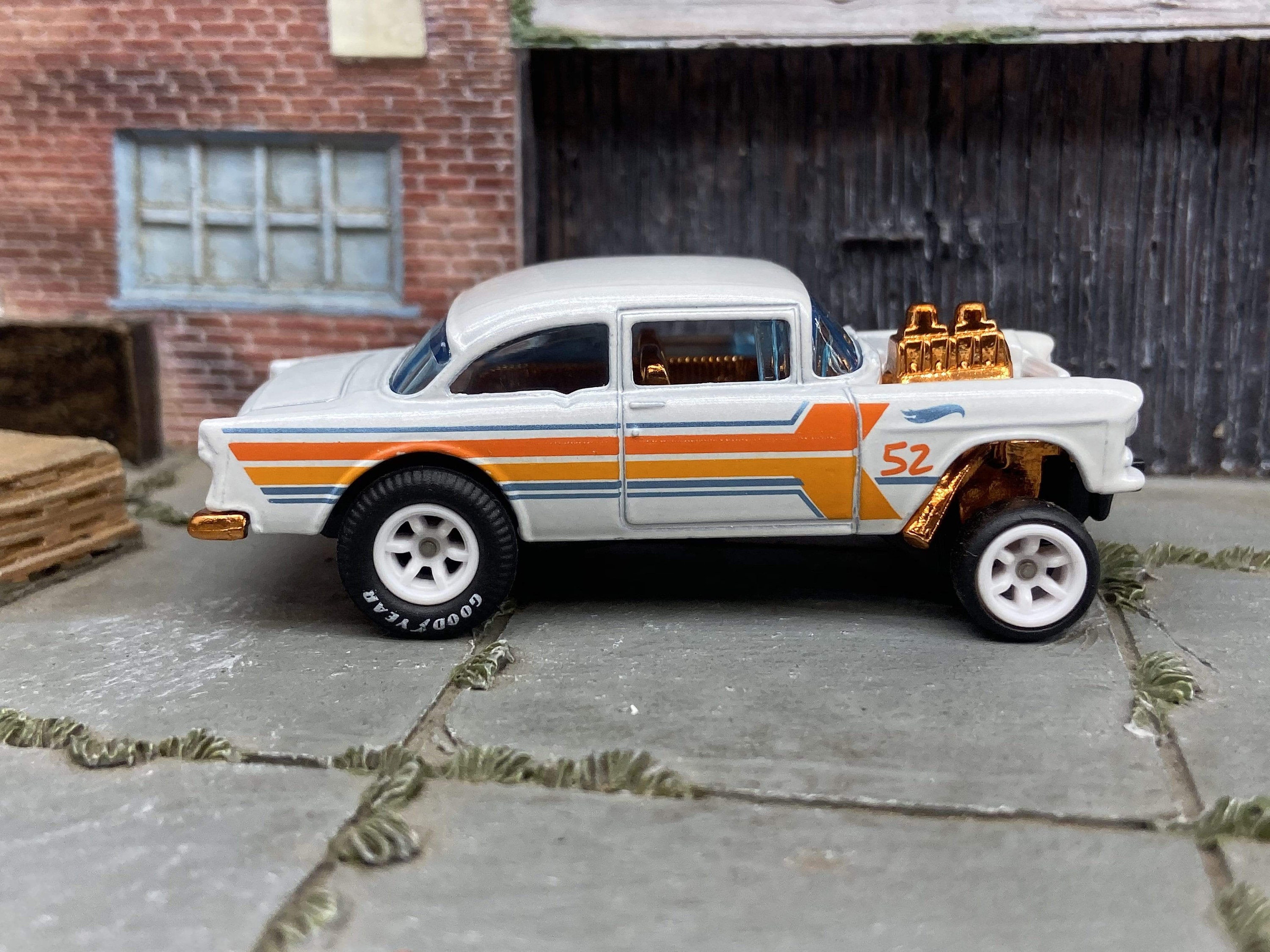 Custom Hot Wheels 1955 Chevy Gasser in Pearl White and Copper - Etsy Canada