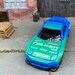 Custom Hot Wheels 1995 Mazda RX7 in Blue and Green Falken Tires With ...