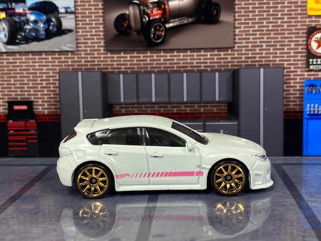 Loose Hot Wheels - Subaru WRX STI - White and Pink - Etsy