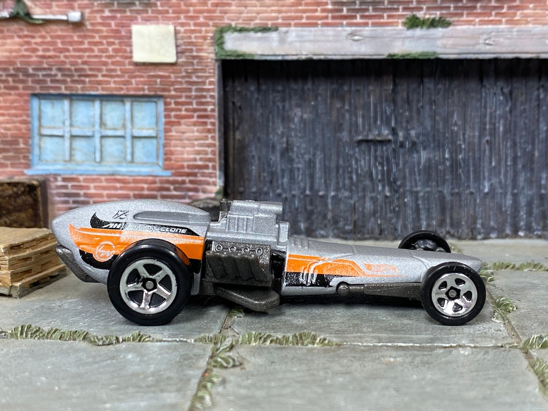 Loose Hot Wheels - Rockin Railer Drag Car - Gray, Orange and Black - Etsy