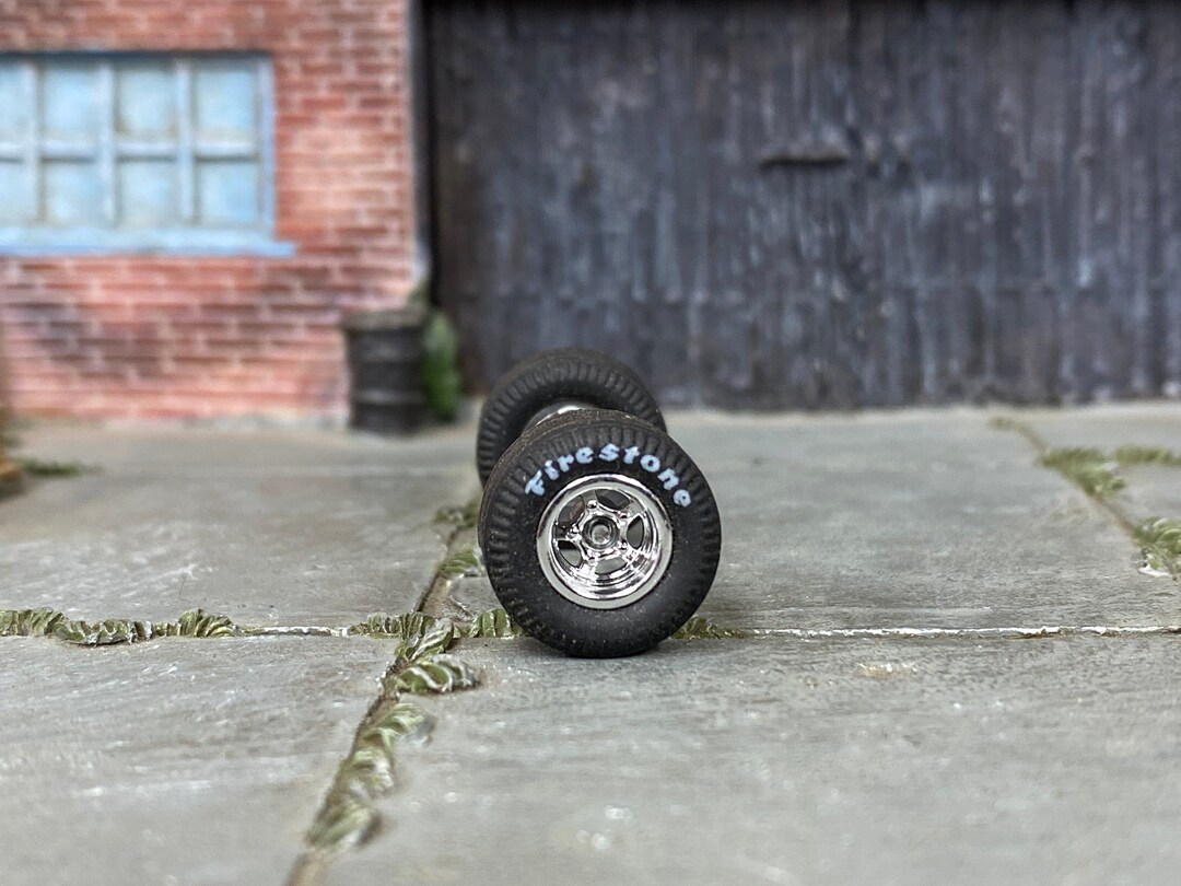 Custom Hot Wheels Wheels and Matchbox Rubber Tires - Chrome 5 Spoke ...