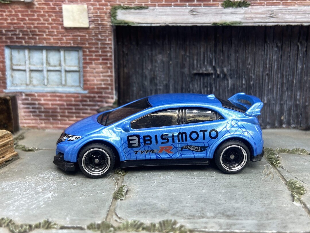 Custom Hot Wheels 2016 Honda Civic Type R in BISIMOTO Blue With Black ...
