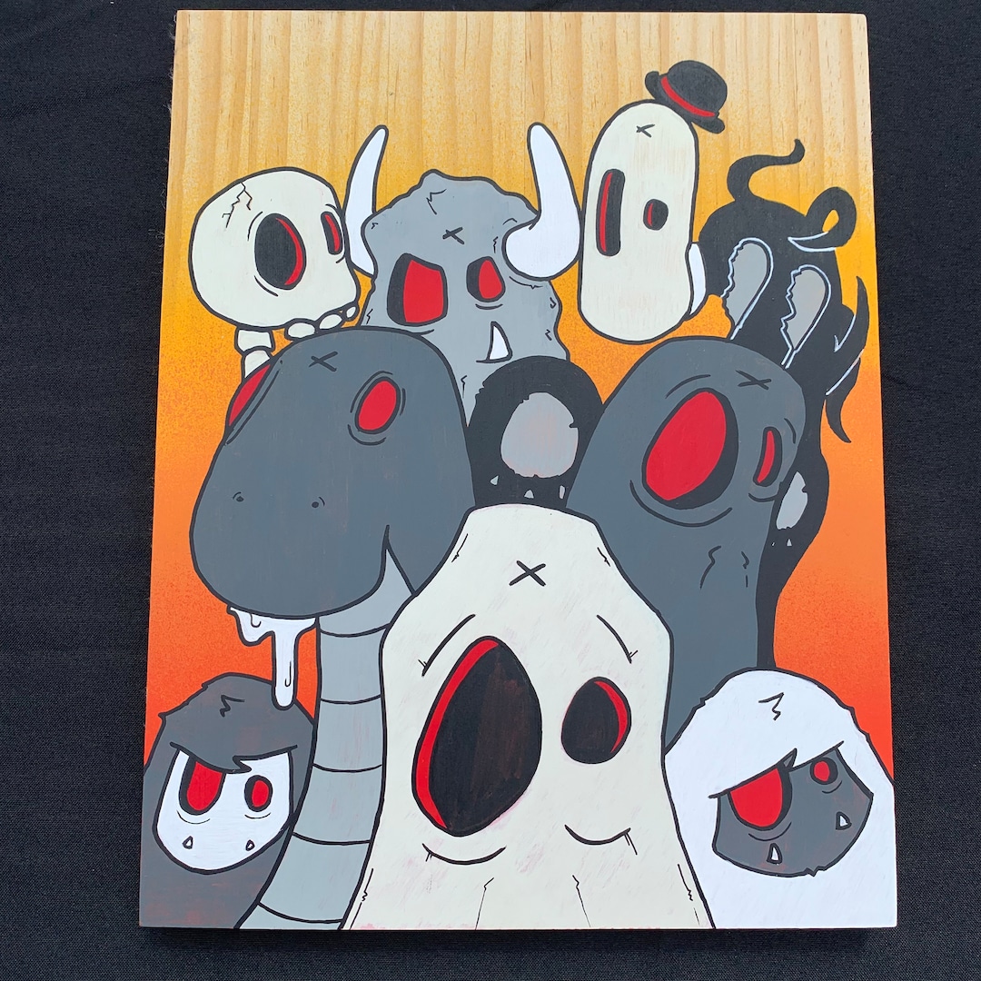 Cryptids Original Painting on Wooden Panel - Etsy