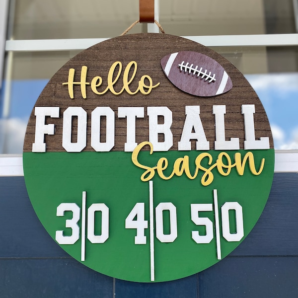 Football Door Sign - Etsy