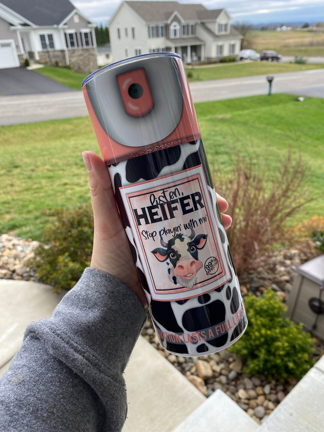 Cow Spray Can, 20oz Tumbler - Etsy