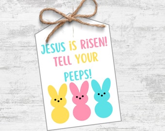 Jesus is Risen Peeps Tag - Etsy
