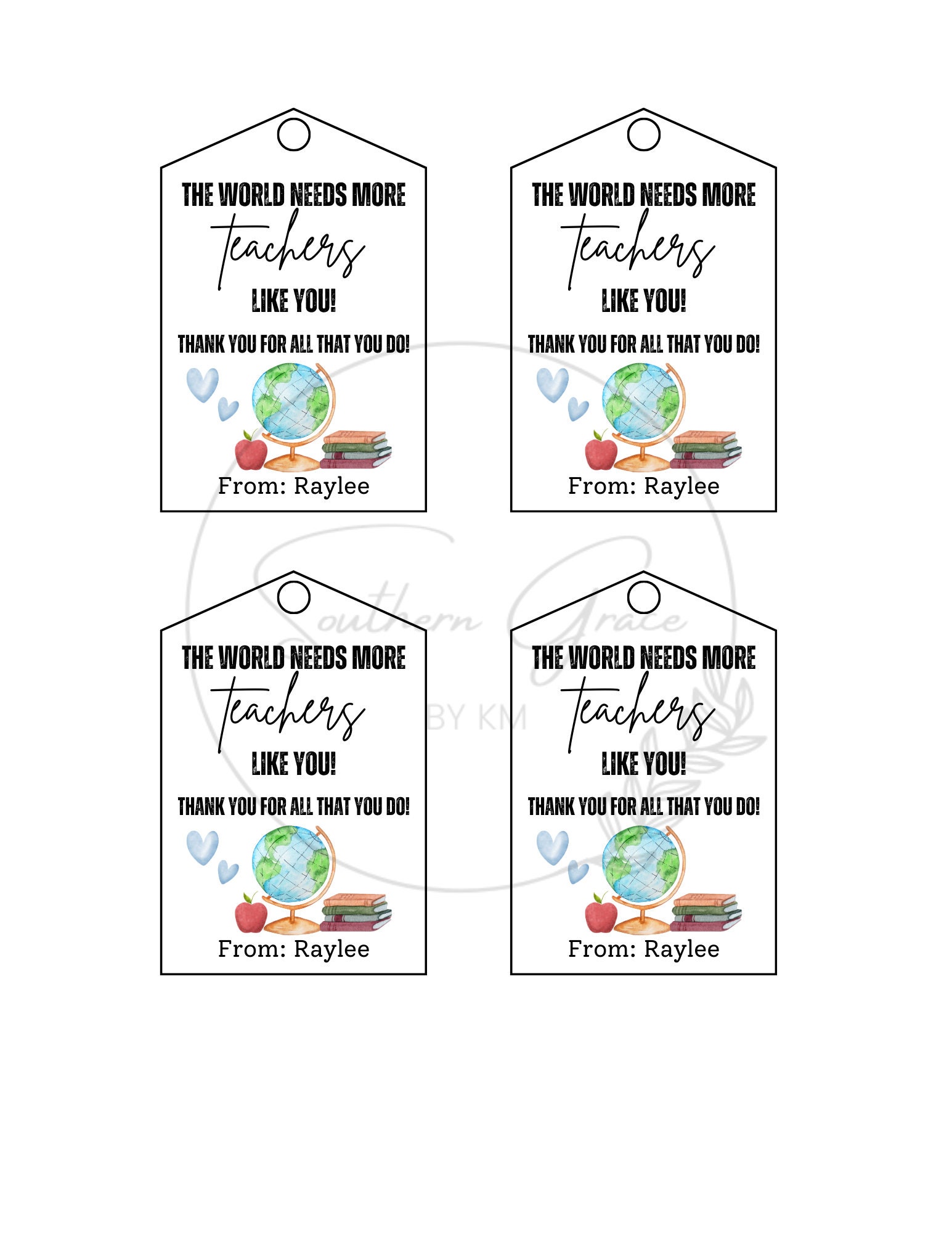 Teacher Appreciation Gift Tag the World Needs More Teachers - Etsy