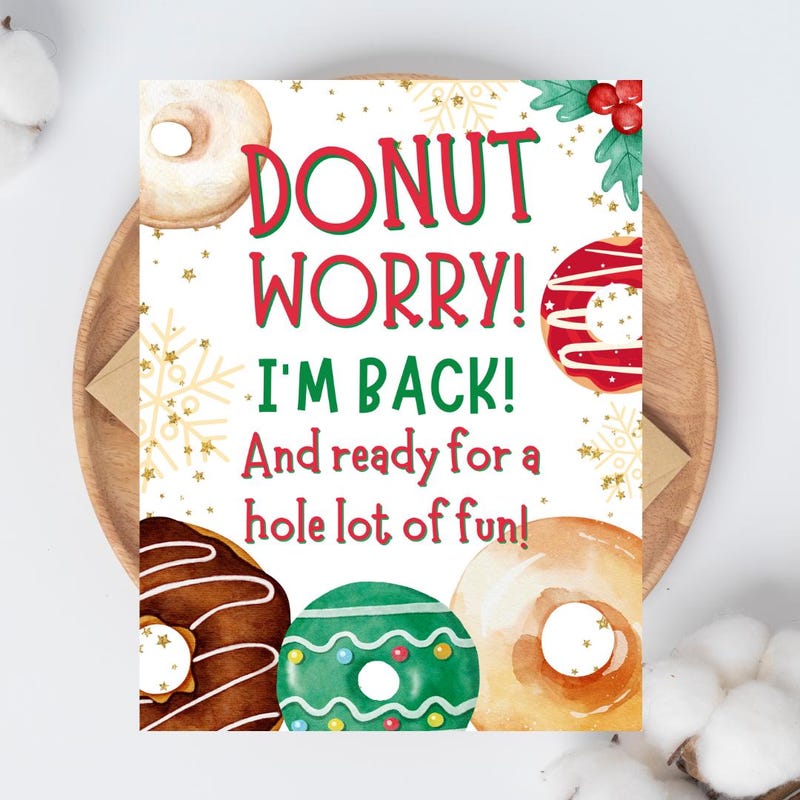 Donut Worry I'm Back Elf on the Shelf - Etsy