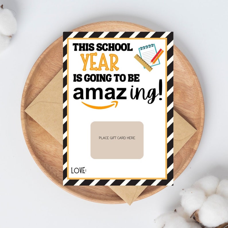 Amazon Teacher Gift Card-back to School Meet the Teacher - Etsy
