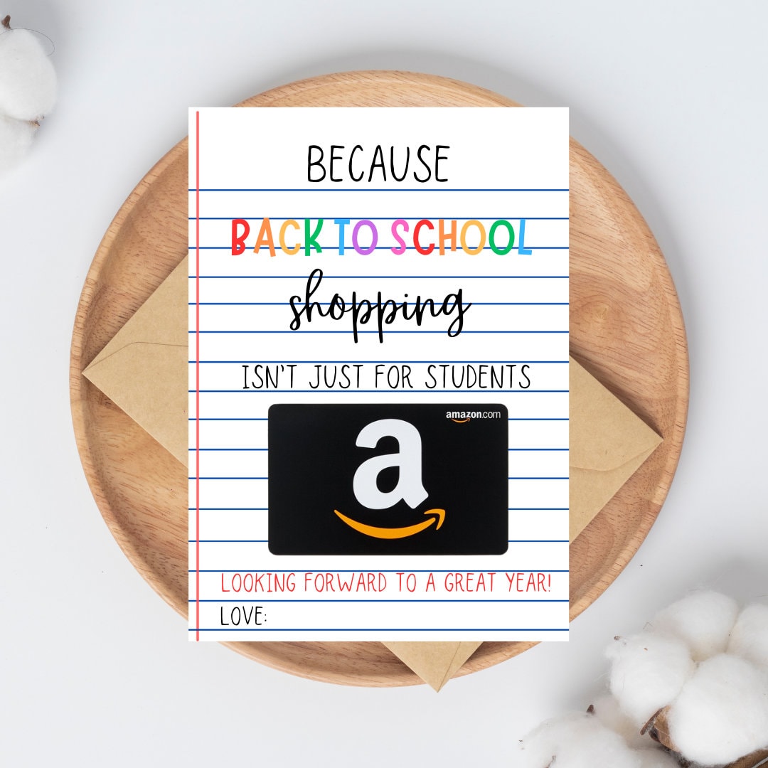 Amazon Teacher Gift Card Back to School Meet the Teacher Gift-teacher ...