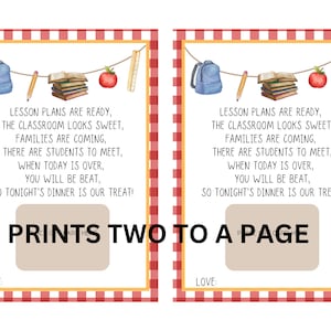 Back to School Meet the Teacher Gift-teacher Gift Card-first Day of ...