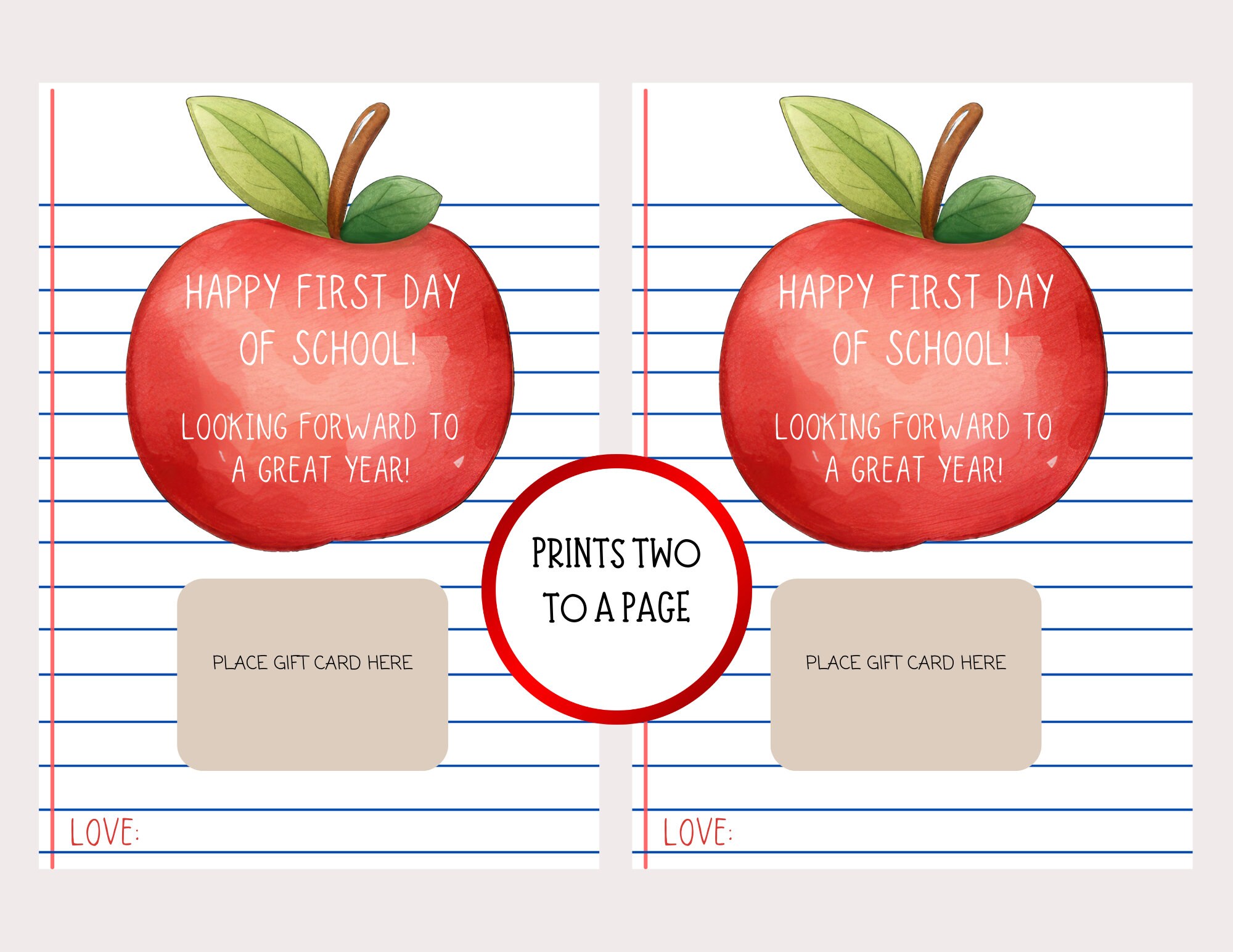 Back to School Meet the Teacher Gift-teacher Gift Card-first - Etsy