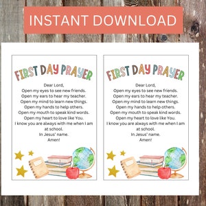 First Day of School Prayer, First Day Prayer, School Prayer, Christian ...