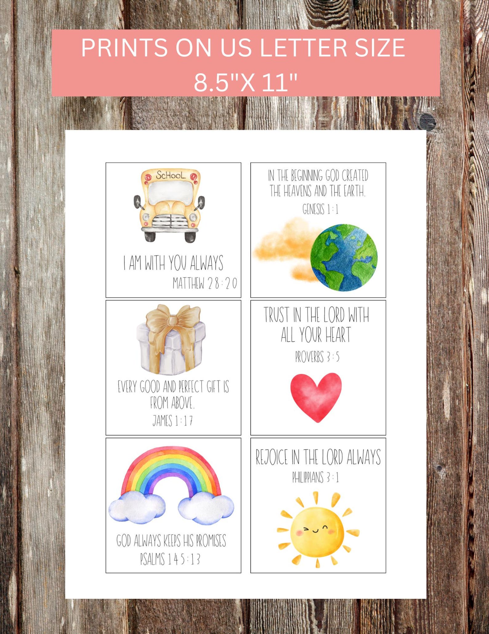 Christian Lunchbox Notes for Kids, Bible Verse Lunch Box Cards for ...